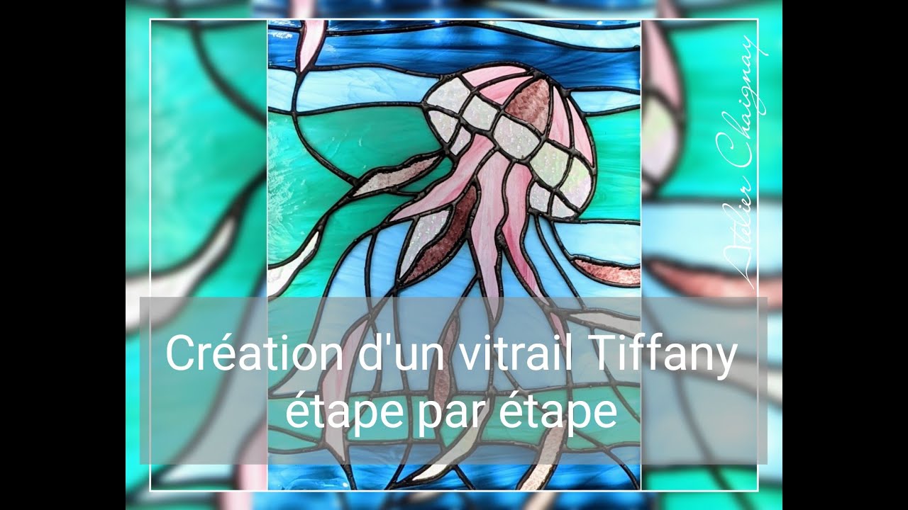 Création d'un vitrail Tiffany, La Méduse - YouTube