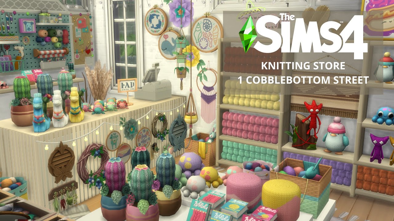 Knitting Store 🧶 | The Sims 4 | Stop Motion Build | 1 Cobblebottom ...