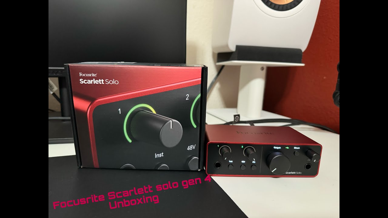 Focusrite Scarlett Solo Gen 4 Unboxing and audio test with Shure sm7b ...