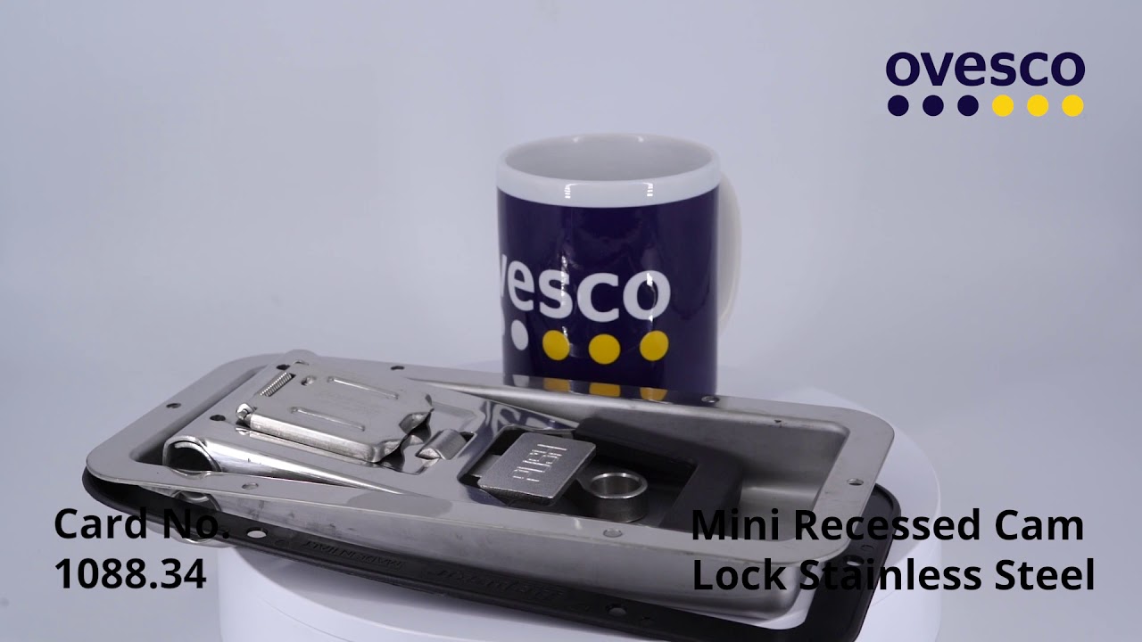 1088.34 mini recessed cam lock stainless steel - YouTube