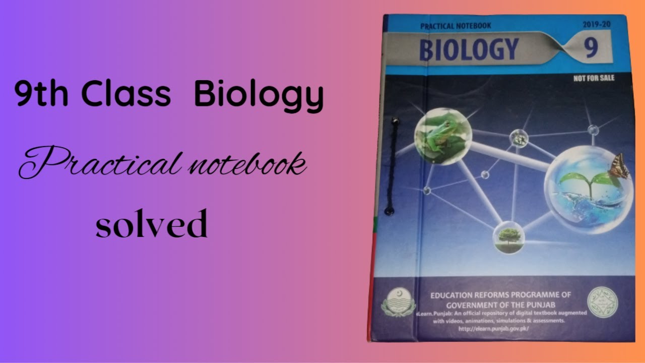 9th class biology practical notebook solved| latest| flow artisy| - YouTube