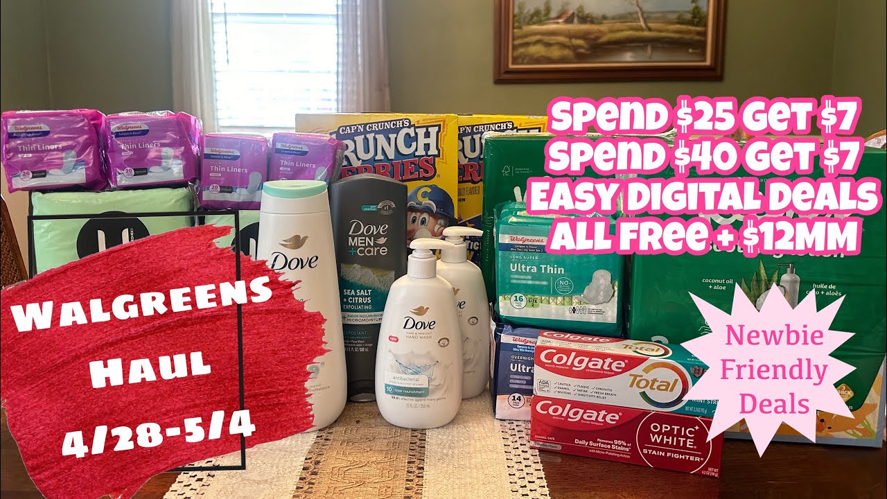 WALGREENS HAUL 4/28-5/4 | NEWBIE FRIENDLY DEALS | ALL FREE + $12MM ...