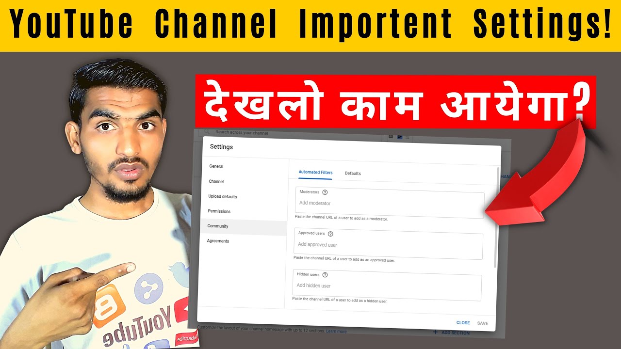 YOUTUBE CHANNEL COMMUNITY SETTINGS | SET COMMUNITY SETTINGS PART4 - YouTube
