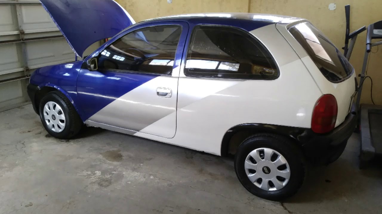 Chevy Pop 1998, pintado en casa, pintura bicapa. - YouTube