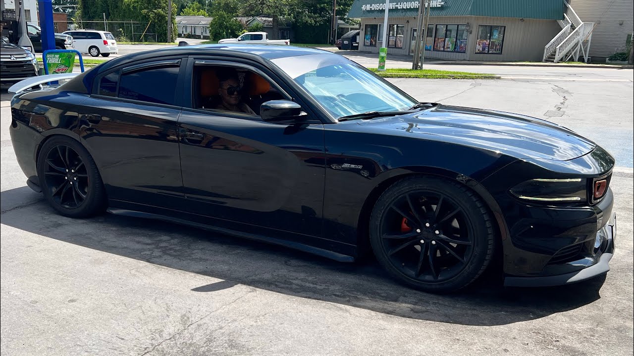 Charger v6 Full 3” exhaust launch + drive by - YouTube