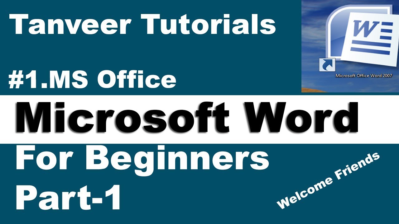 Microsoft Word Basic for Beginners Series Part 1 - YouTube