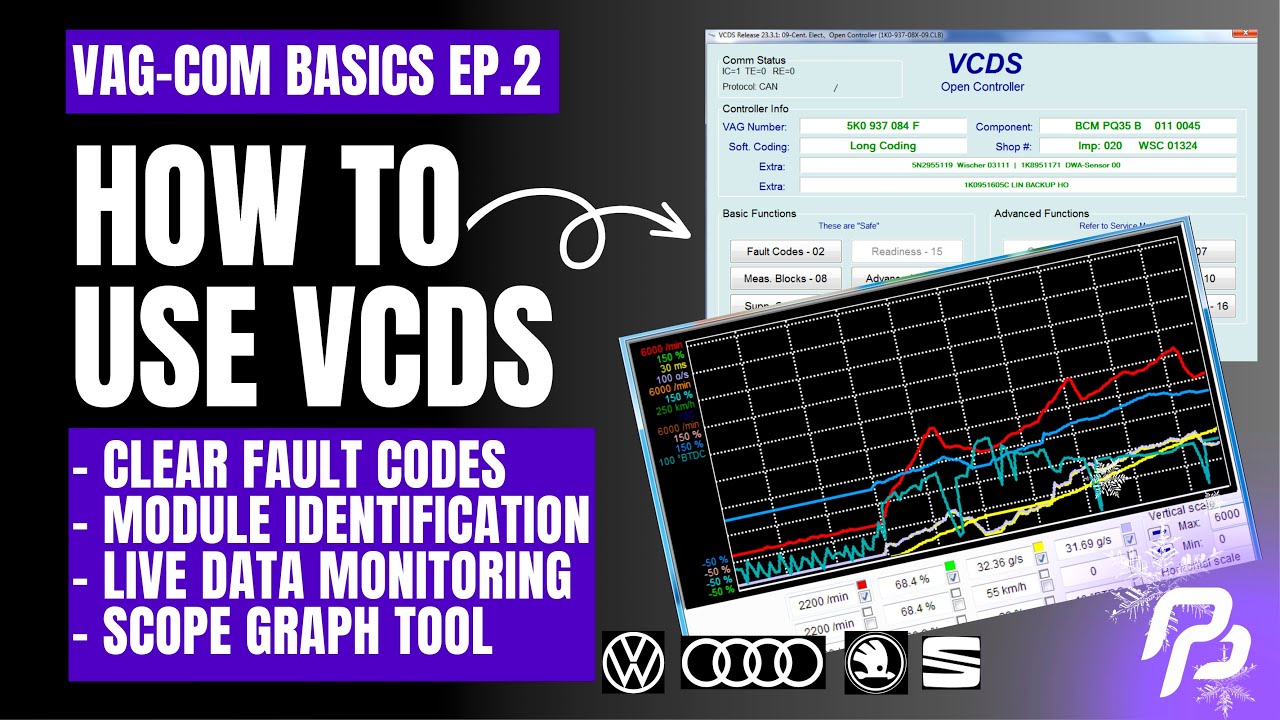 VCDS BASICS 2 ECU SELECTION FAULT CODES READ CLEAR LIVE DATA vcds-basics-2-ecu-selection-fault-codes-read-clear-live-data