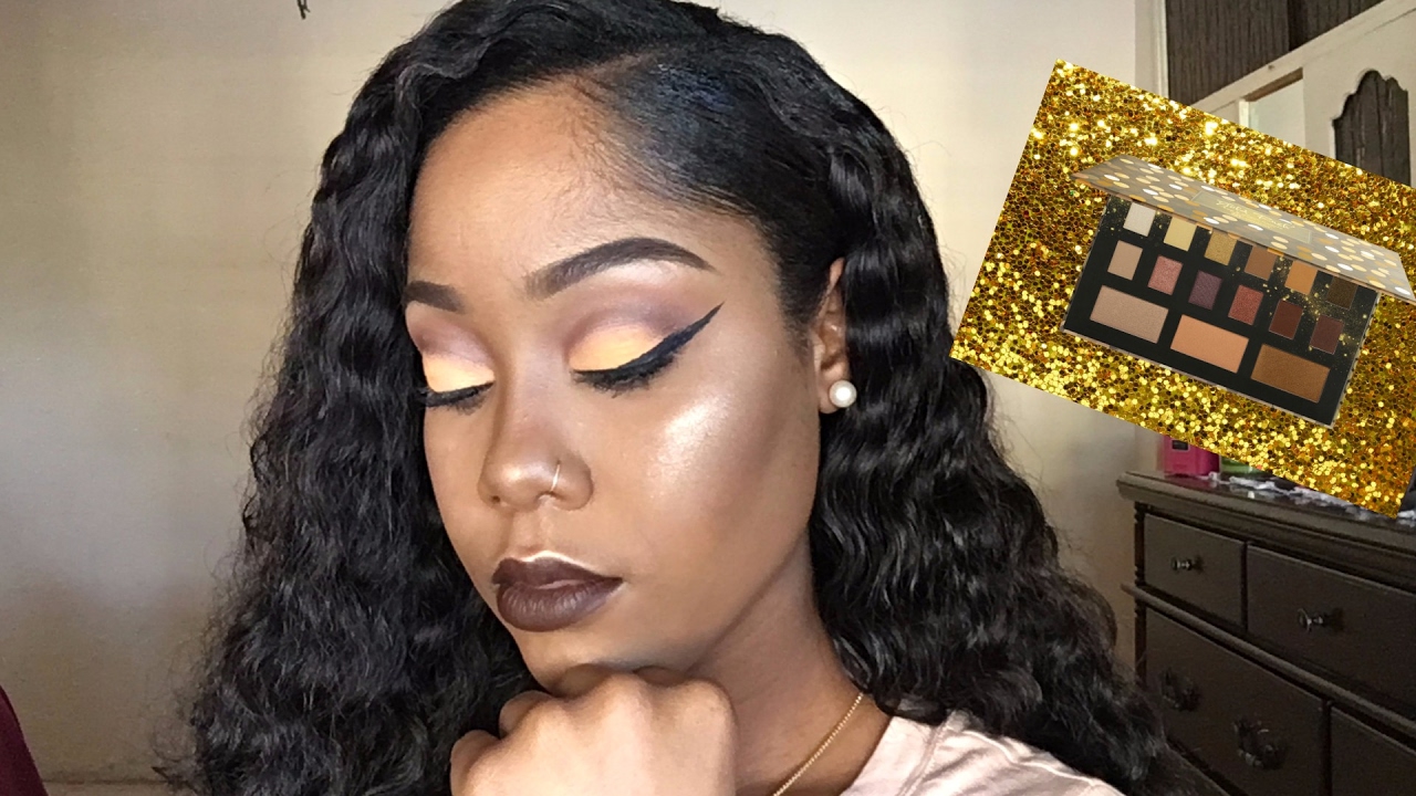 MAKEUP TUTORIAL / REVIEW - BHCOSMETICS- GOLD RUSH PALETTE | QUEENKHANZ ...