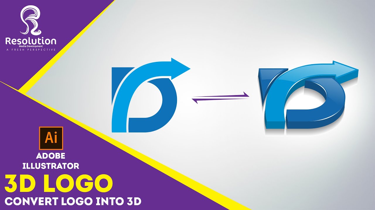 Convert Logo into 3D - Adobe Illustrator Tutorial | Beginners Tutorial ...