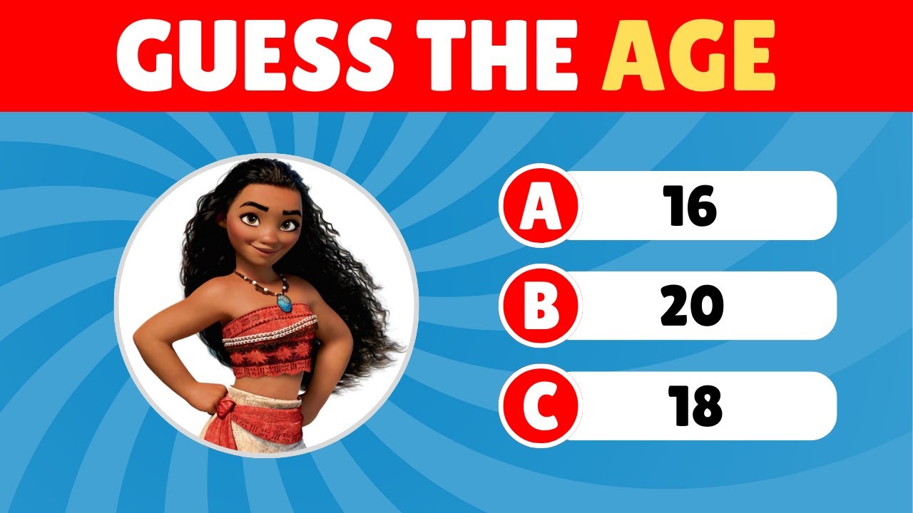 Guess The Disney Character Age ! - YouTube