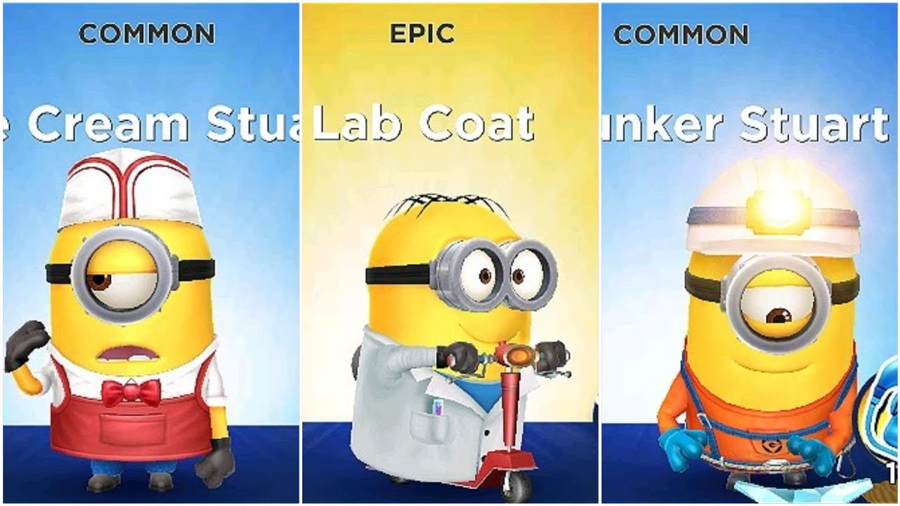 Minion Rush Spelunker Stuart VS Lab Coat VS Ice Cream Stuart - YouTube