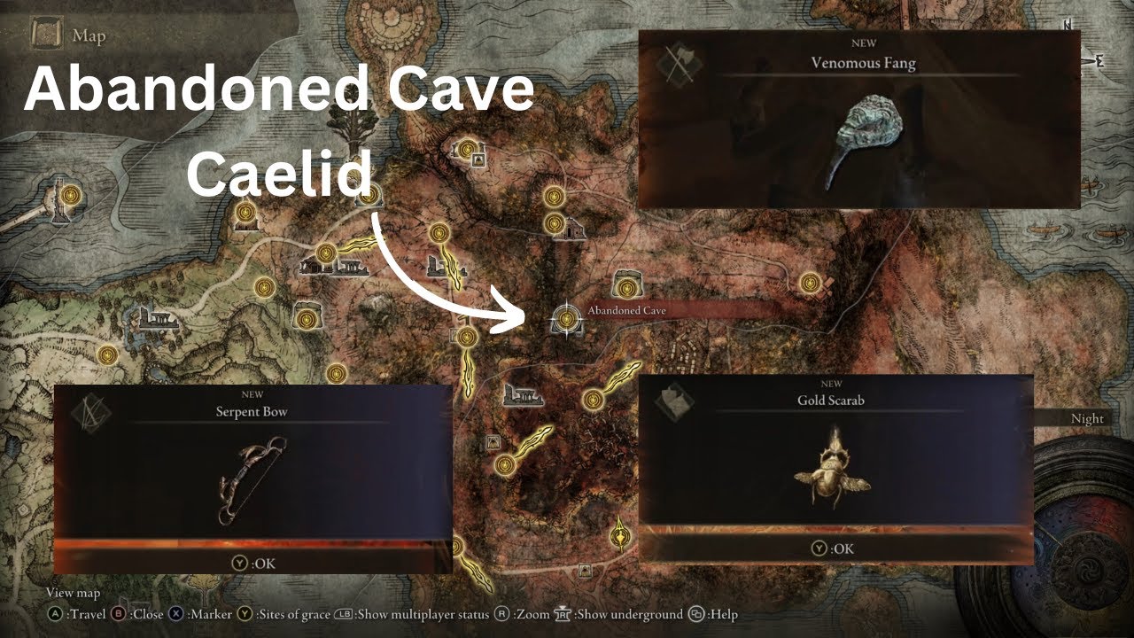 Abandoned Cave Caelid Walkthorugh | Elden Ring | Double Cleanrot Knight ...