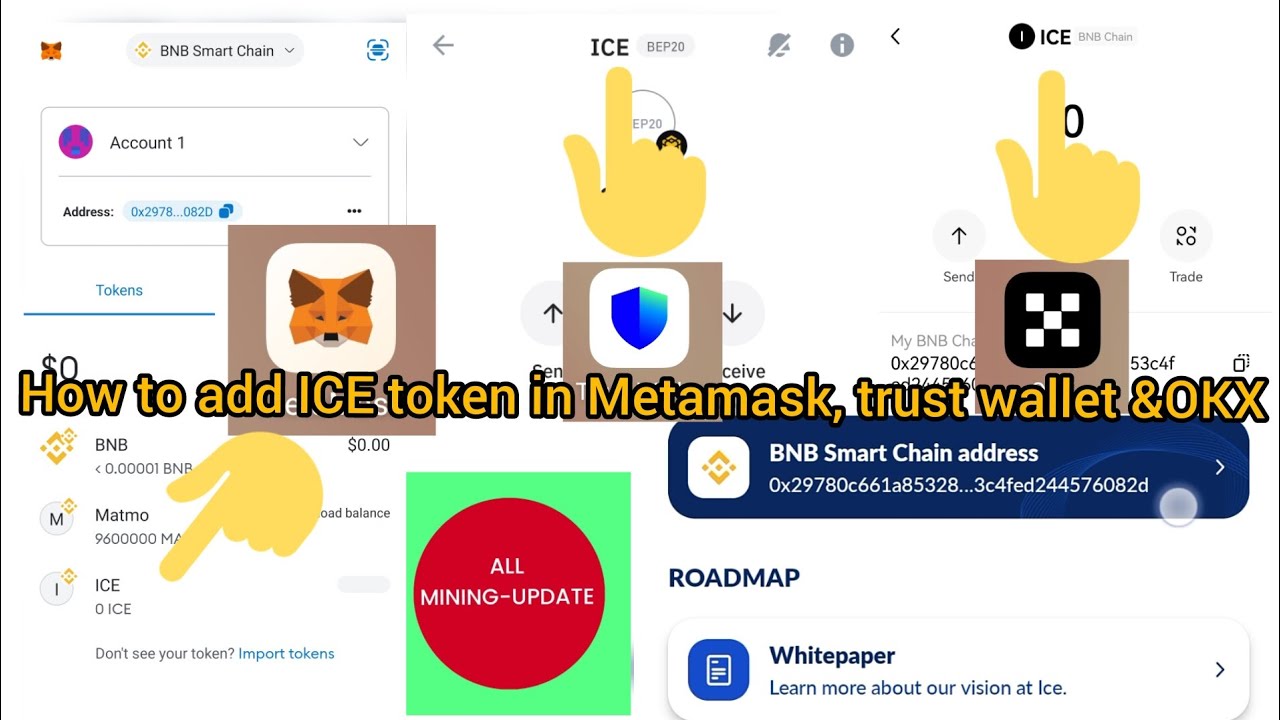 ICE Network UPDATE 🤳 How to add ICE token in Metamask, trust wallet ...