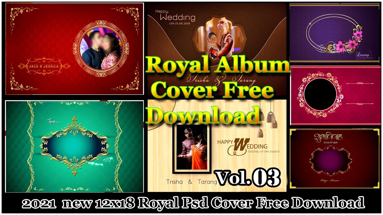 FREE Download Latest 2021 new Royal wedding album cover page 12x18 PSD ...