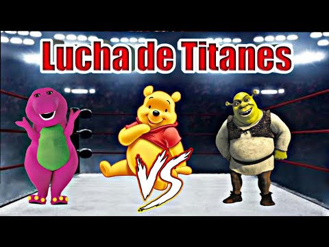 BARNEY VS SHREK VS WINNY POO | Lucha de Titanes - YouTube