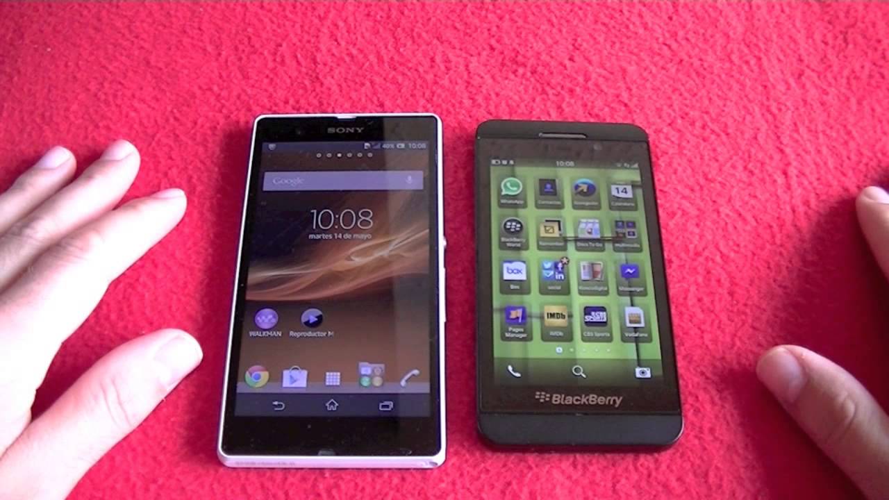 BlackBerry Z10 frente Sony Xperia Z, comparativa - YouTube