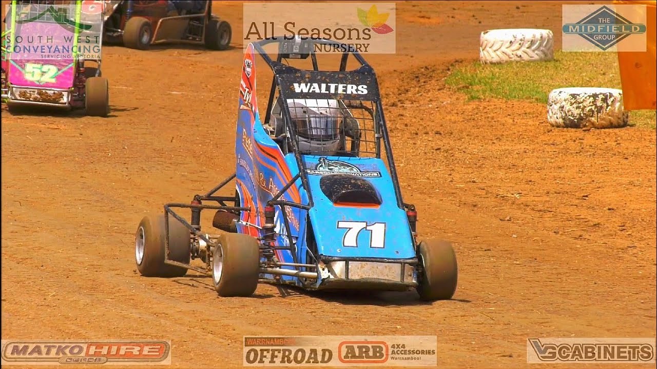 Junior Quarter Midgets Race 9# Laang Speedway 22-1-2023 - YouTube