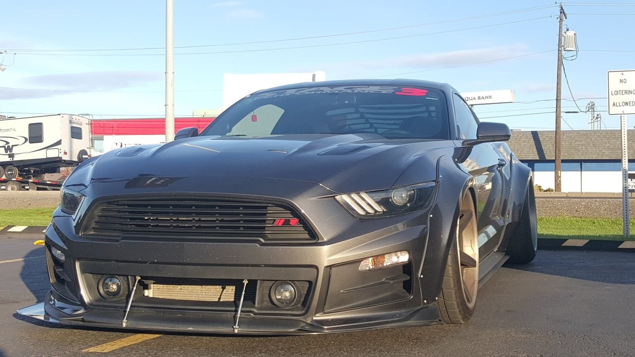 Wide Body Roush Mustang Gt Exhaust Sound - YouTube