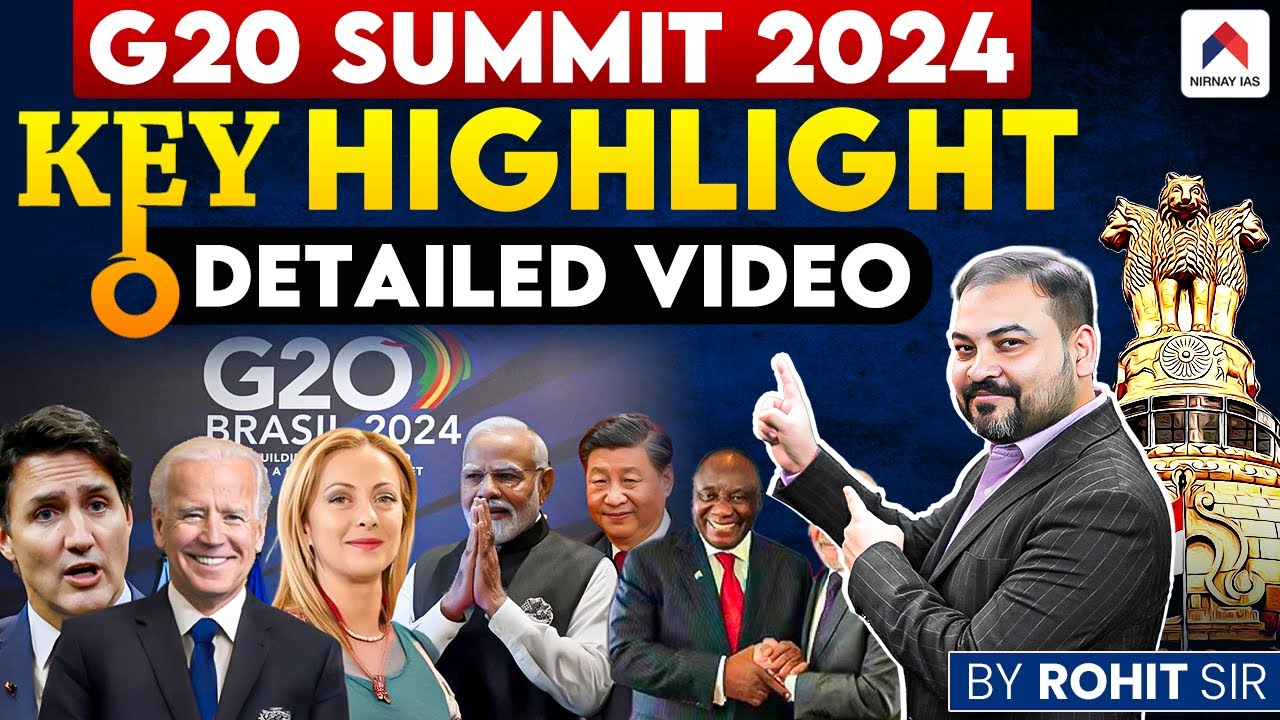 G20 Summit 2024: Important Highlights | G20 Brazil 2024 | Rio de ...