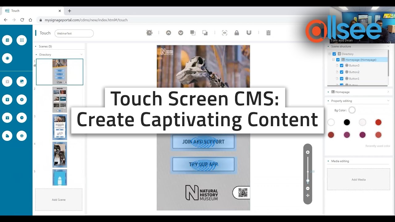 How to Create Content for Touch Screens Using CMS - YouTube