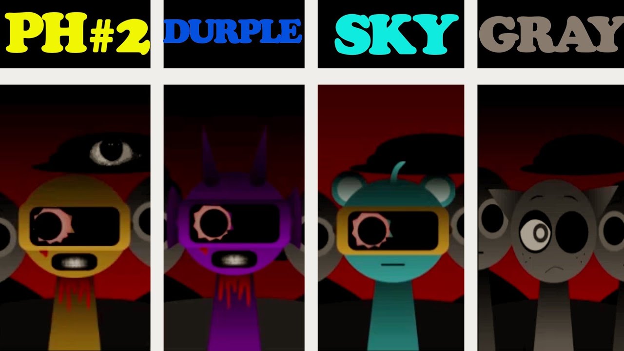 Incredibox Sprunki but mix Phase 2 vs Phase 2 Durple (Purple) vs Phase ...