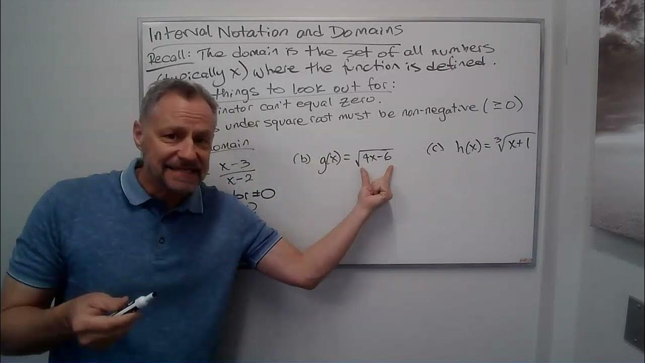 Interval Notation and Domains - YouTube