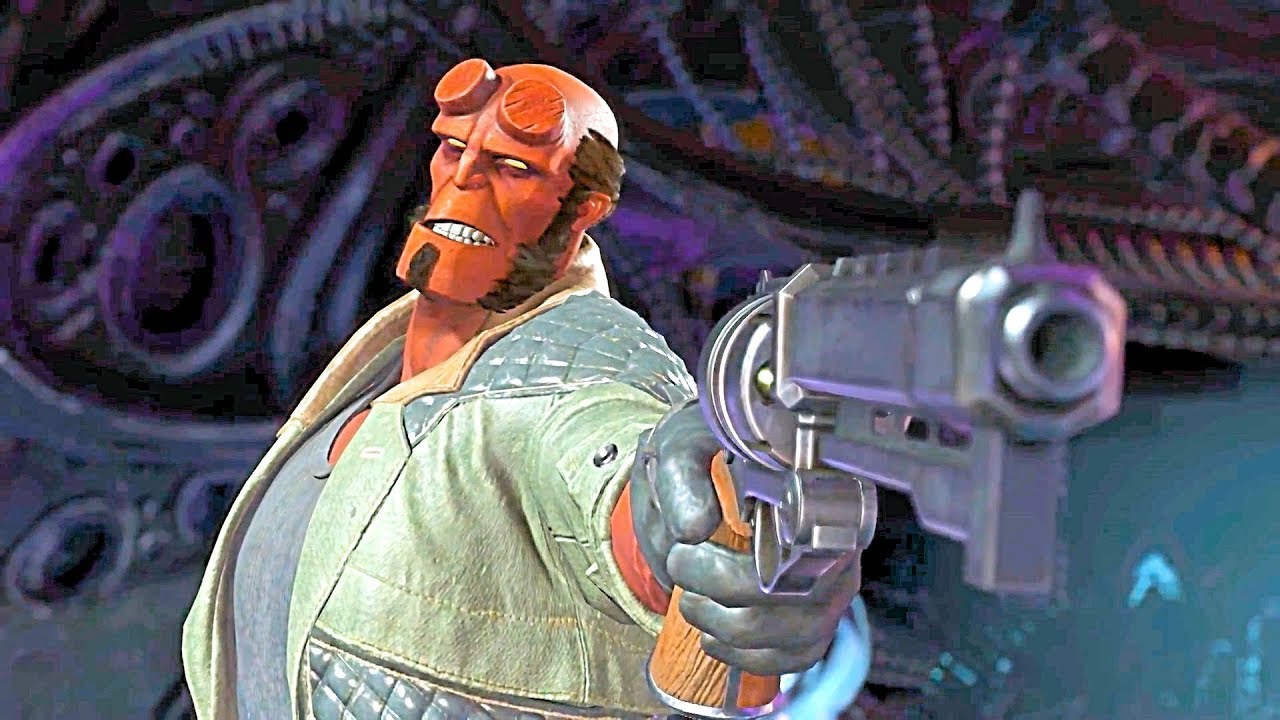 INJUSTICE 2 Hellboy Gameplay, Super Move, Clash, Intro, Victory ...