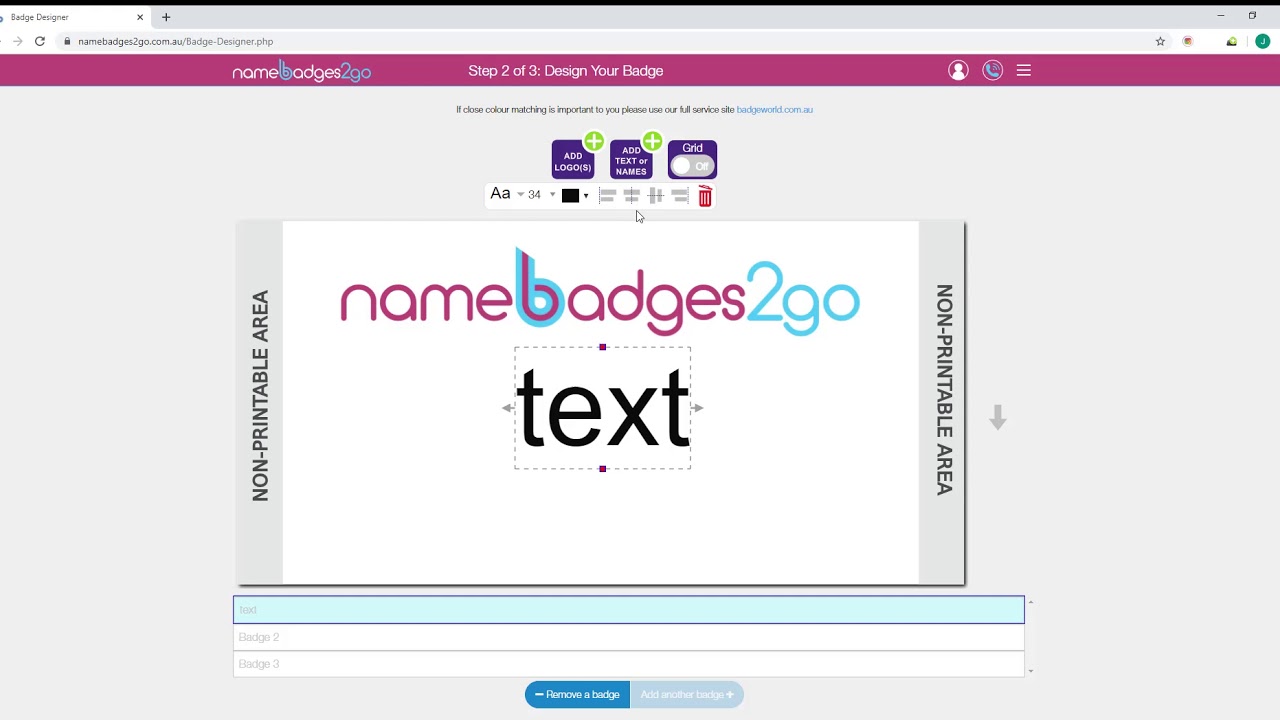 NameBadges2go : How to design your name badges online - YouTube