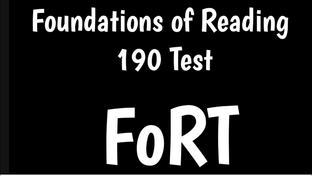 Foundations of Reading 190 Test | Alabama Foundations of Reading | FoRT ...