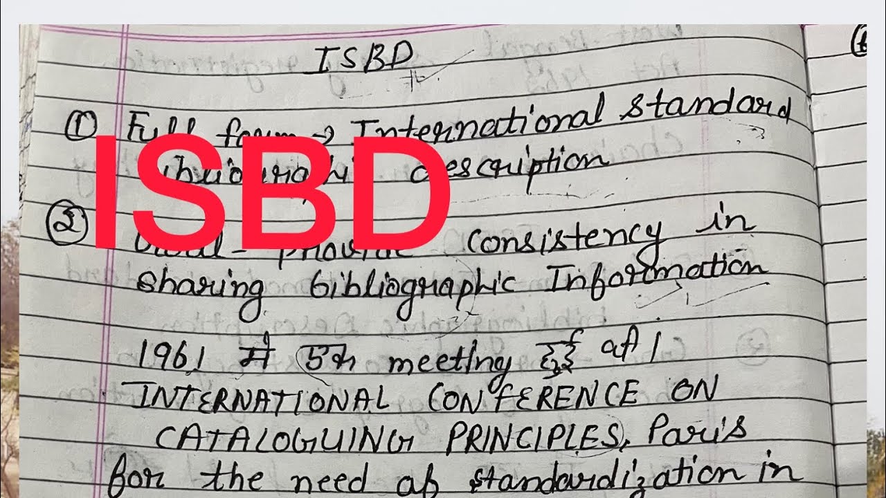 ISBD(International standard bibliographic description) @studywithme ...
