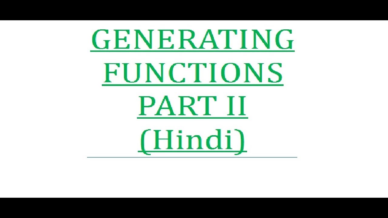 Introduction to Generating Functions - Examples of Polynomials - YouTube