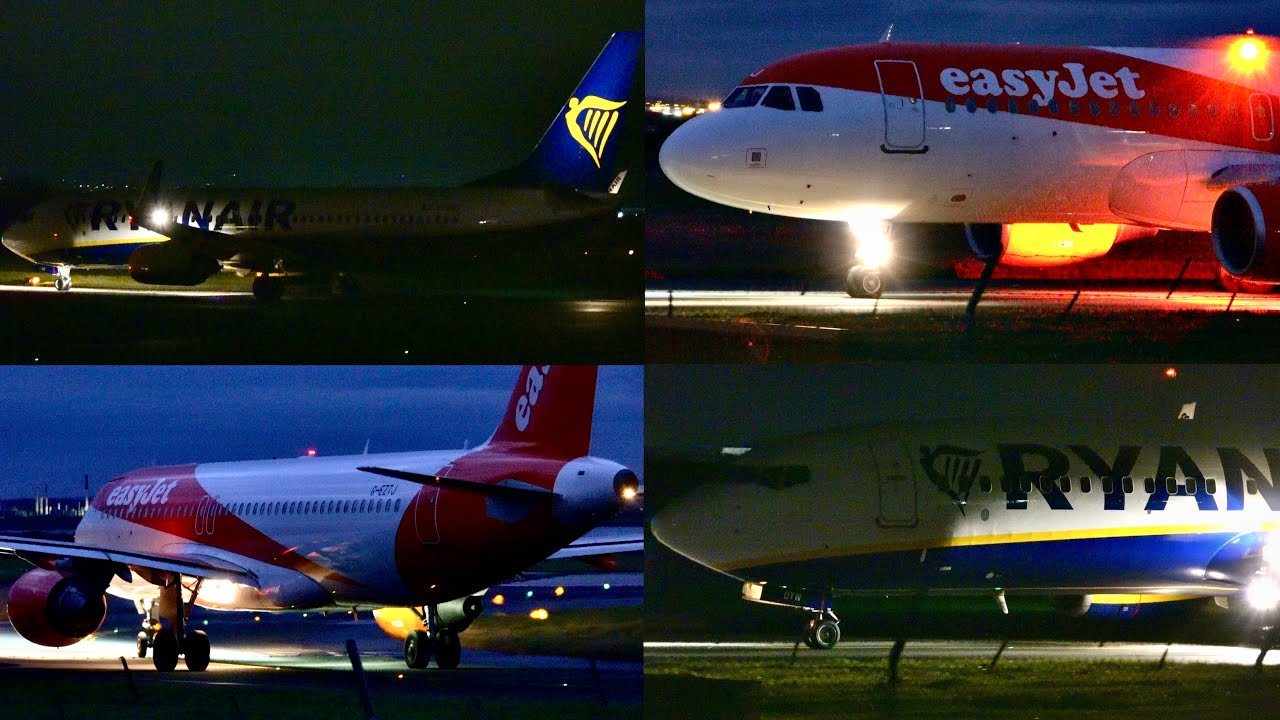 Night Time Plane Spotting at Liverpool Airport, November 2023 - YouTube