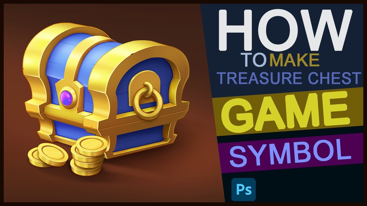 Design Game Symbol II Treasure Chest II #photoshoptutorial #gameartist ...