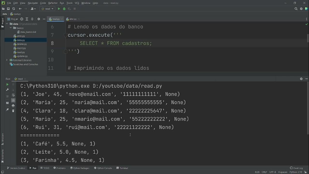 185 - Renomeando uma tabela e uma coluna da tabela no SQLite no Python ...