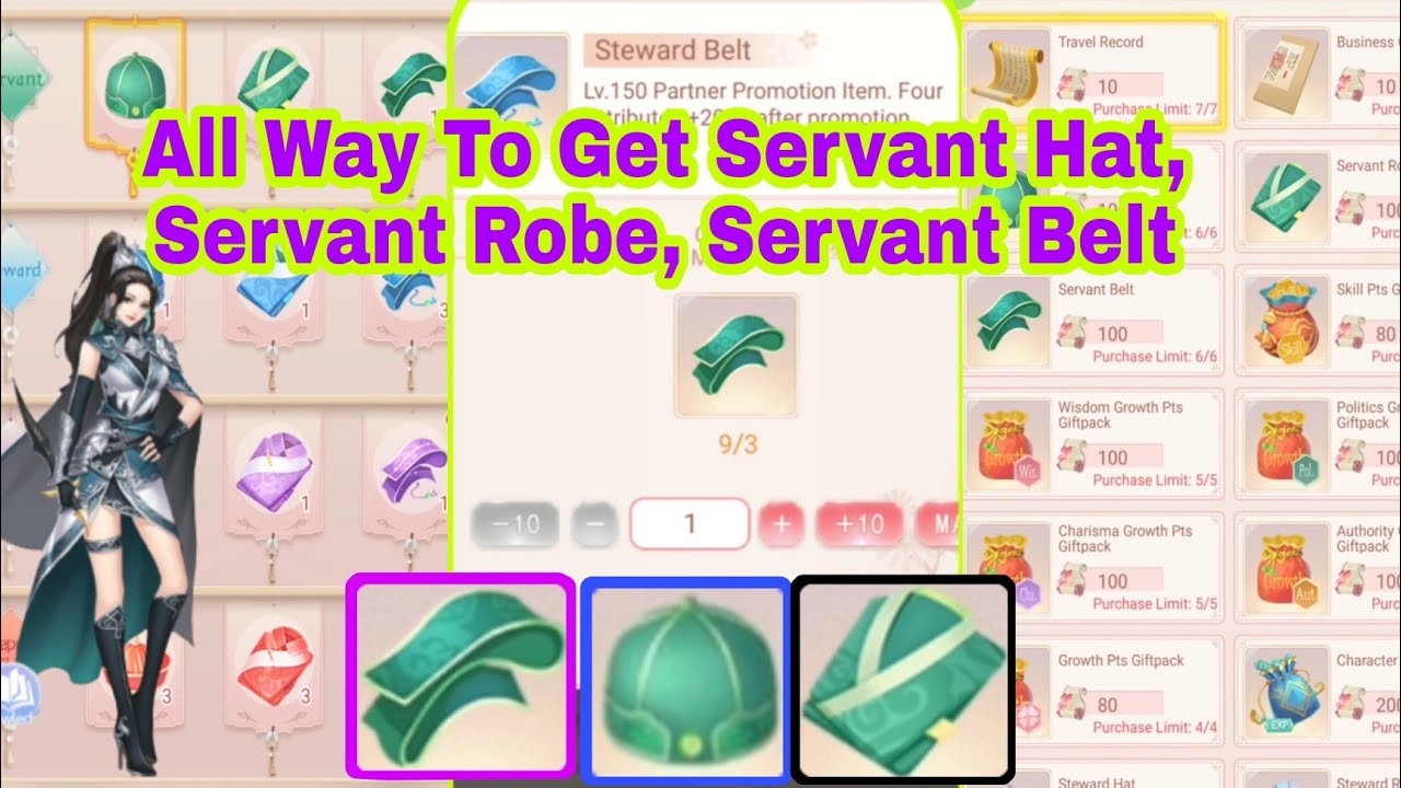 CARA MENDAPAT PROMOTE ITEM (SERVANT HAT, SERVANT ROBE, SERVANT ROBE ...