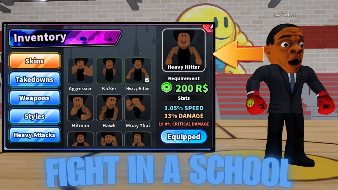 THIS HEAVY HITTER STYLE IS SO OP!!! II Roblox Fight In A School! - YouTube