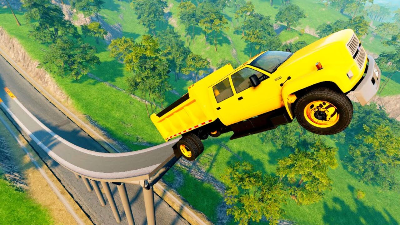Truck vs Ramp Jumps Crashes #45 BeamNG.Drive ] - YouTube