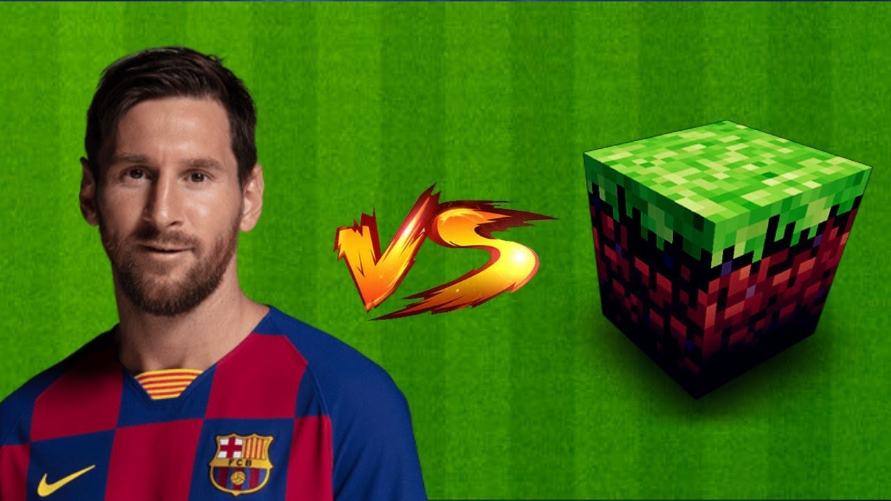 🔥 Messi FCB VS 🧩 Minecraft (funny video) | VS Football Skills - YouTube