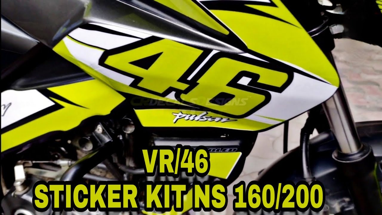 PULSAR NS 160/200 VR46 STICKER KIT - YouTube