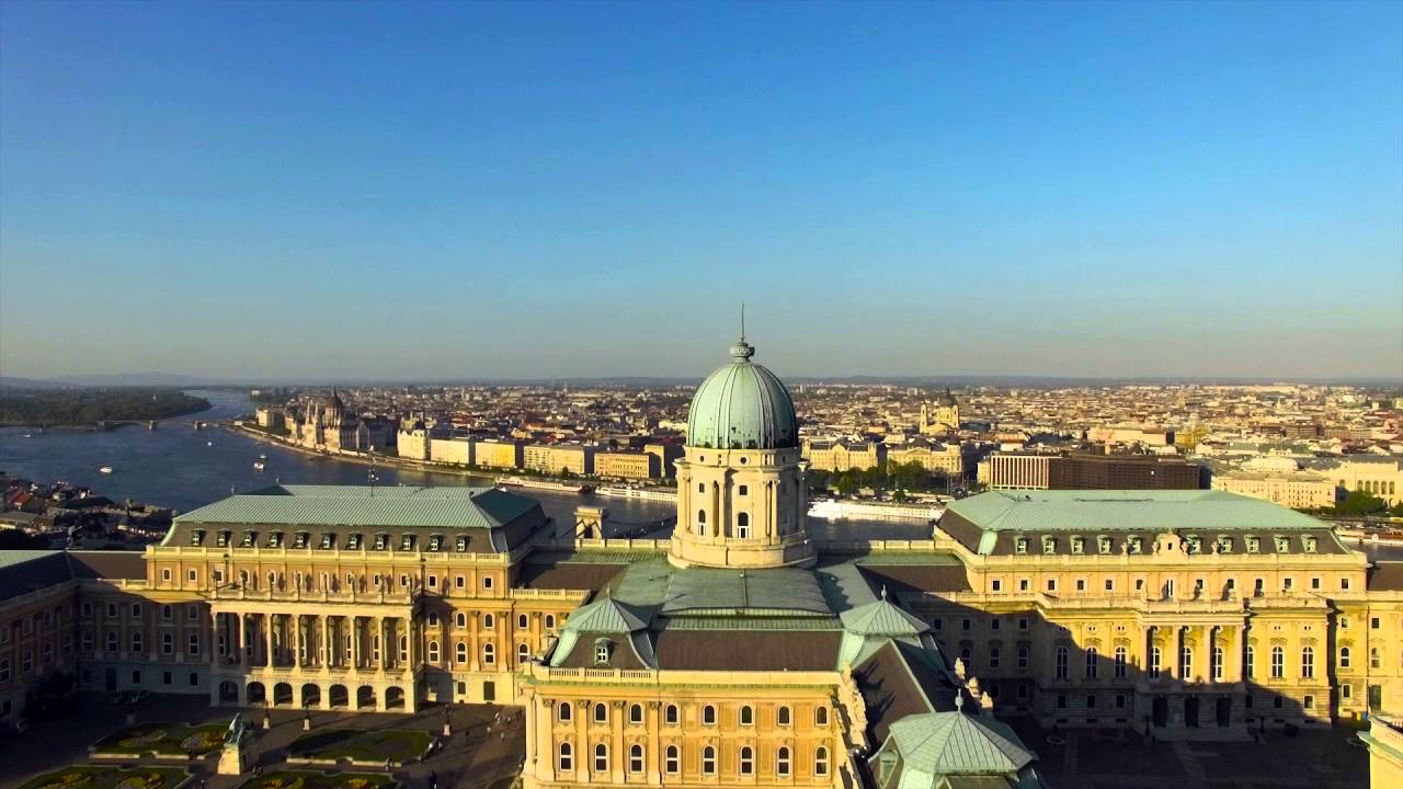 Budai Vár (Castle of Buda) from above, Budapest, Hungary, April 2016 ...
