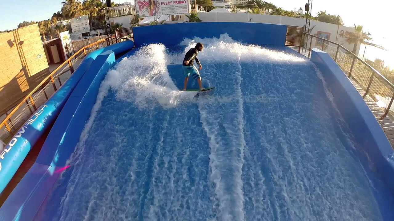 Surf House Ibiza - Alex Molina Flowrider Instructor - YouTube