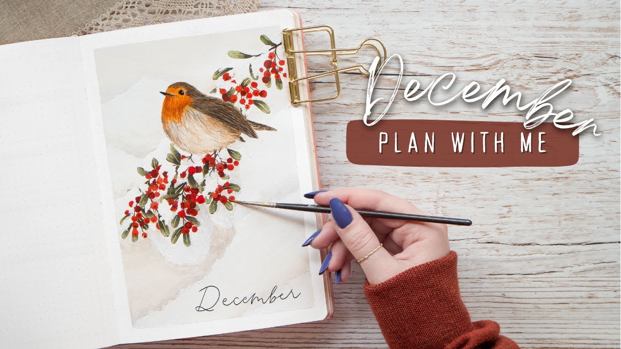 December 2021 Bullet Journal Setup | Winter Animals Bujo Theme With ...