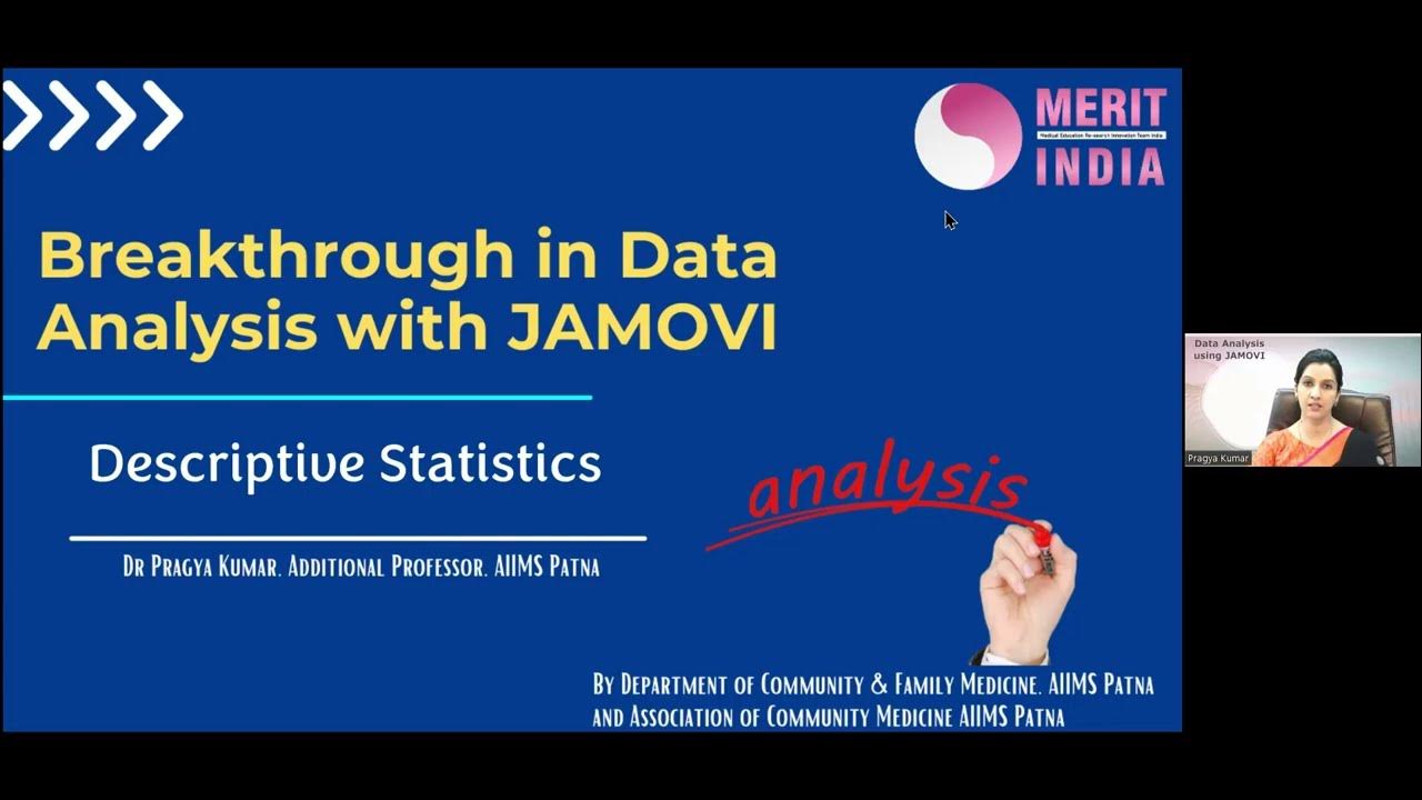 Descriptive Statistics in Jamovi - Merit India - HeDaL - YouTube