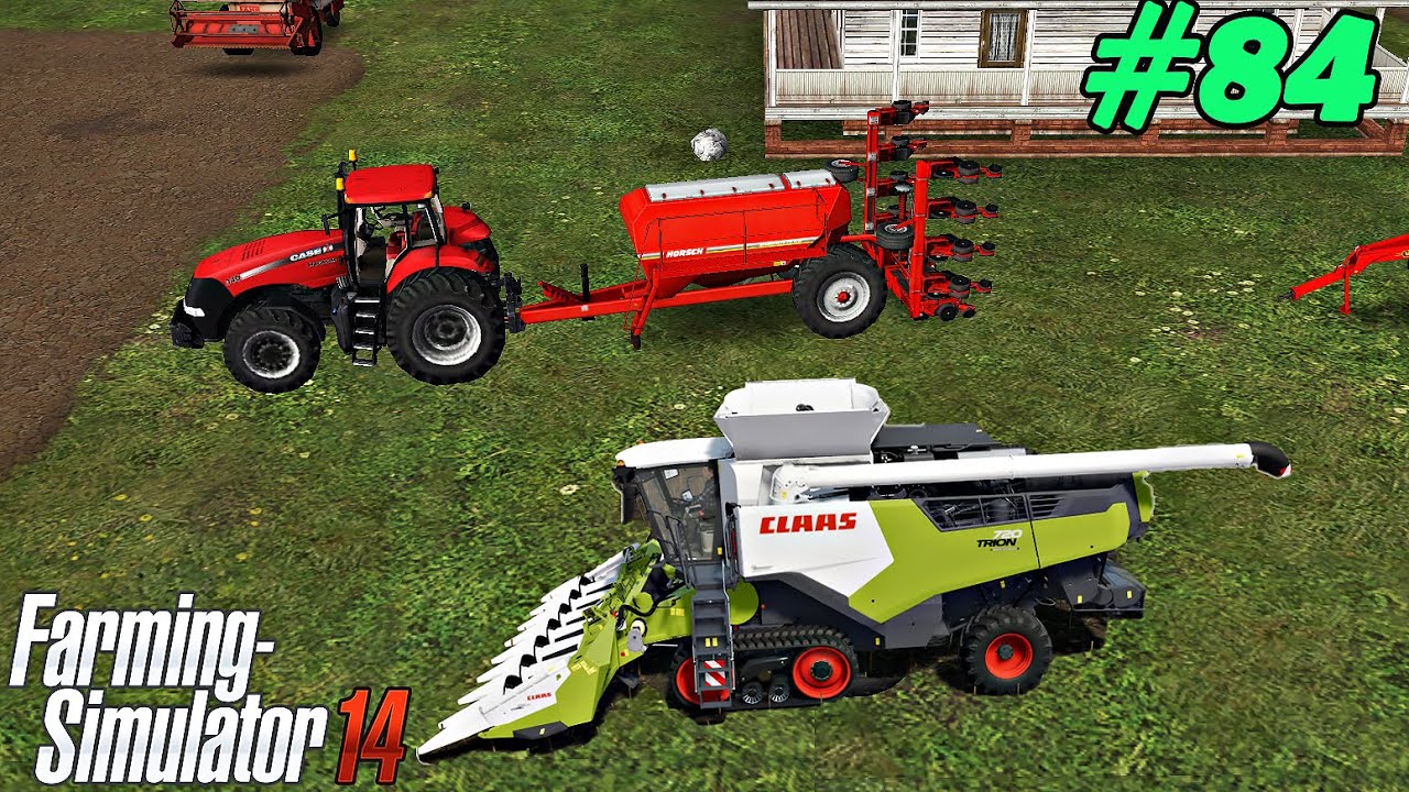 FS 14. Timelapse # 84. Harvesting corn, cultivating, spreading ...