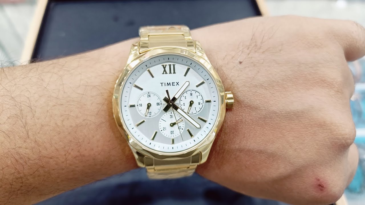 Timex Golden Multifunction Watch for Men #fullpackage - YouTube