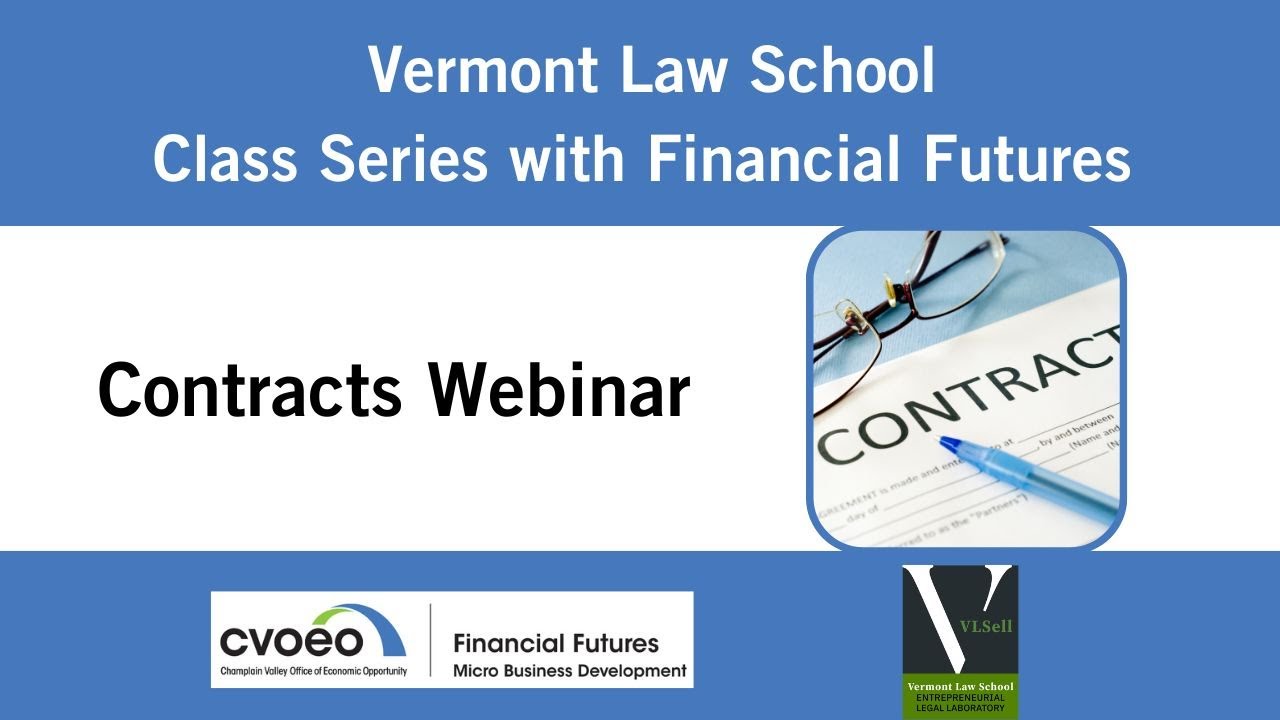 CVOEO | VT Law School: Contracts Webinar - YouTube