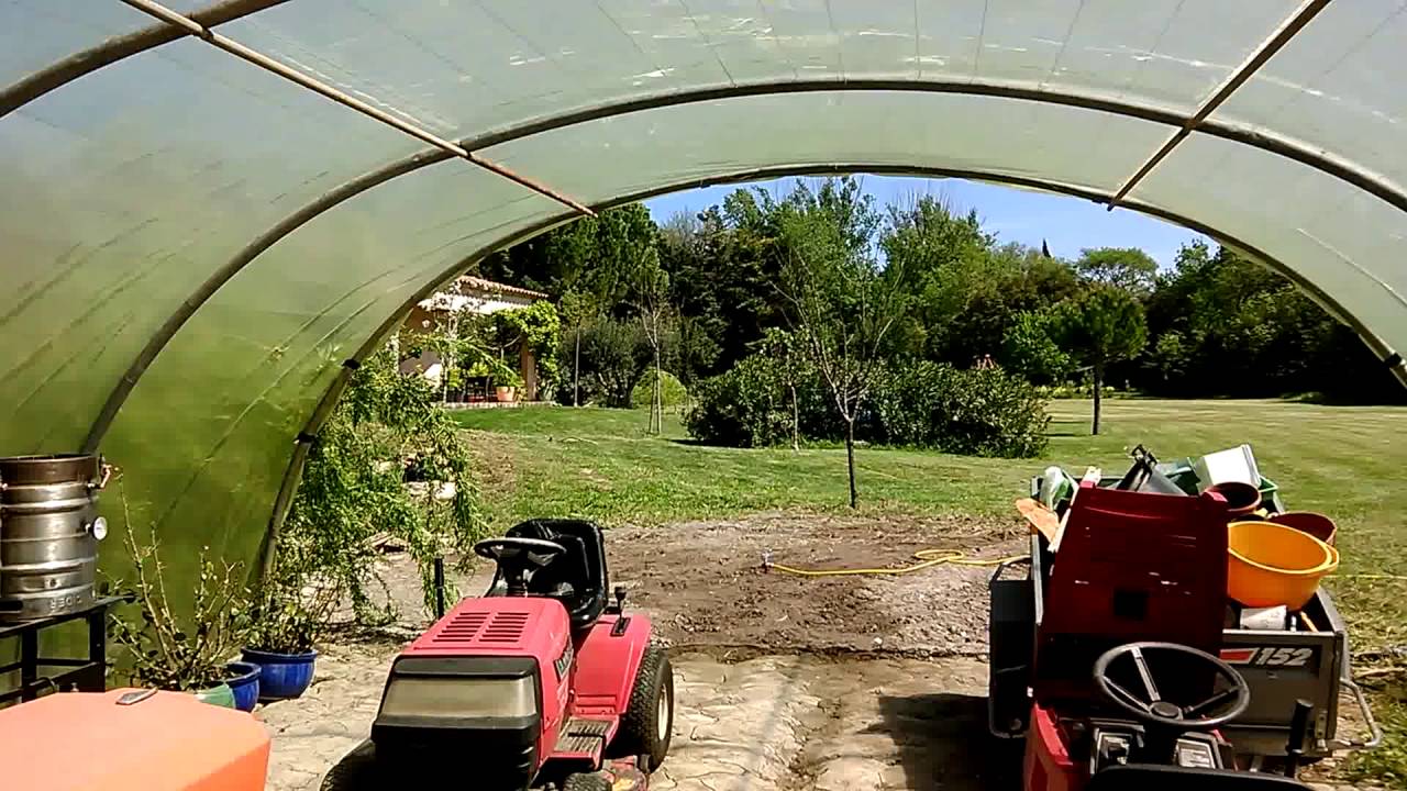 Poly tunnel / hoop house finished - YouTube