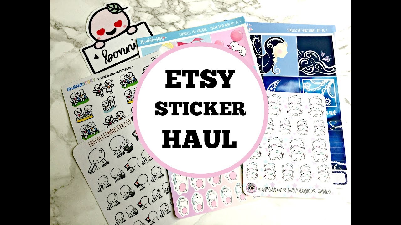 Etsy Sticker Haul | July 2017 - YouTube