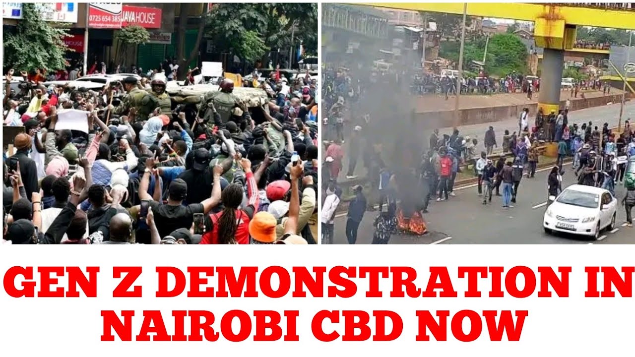 GEN Z DEMONSTRATION IN NAIROBI CBD NOW !! @Ianoentertainment - YouTube