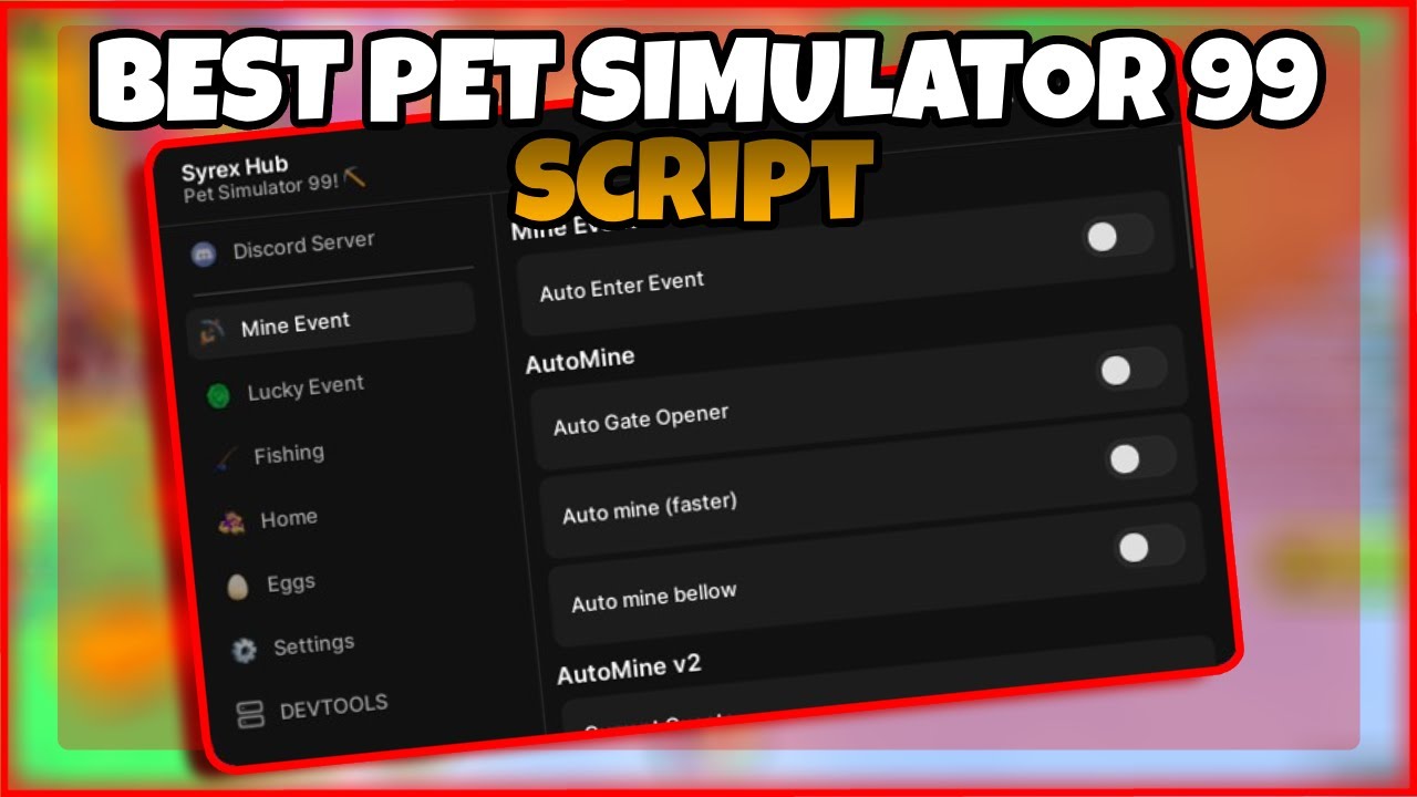 Best Pet Simulator 99 Script (Insta MINE, ESP ORES, Auto Blocks Lucky ...